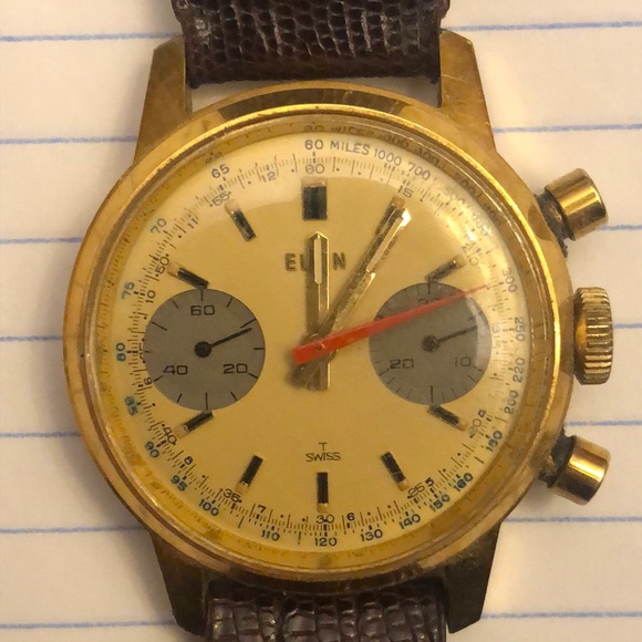 Elgin | Accessories | Vintage Elgin 329 Vajoux 7733 Chronograph ...